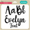 Evelyn Font - Lori Whitlock's SVG Shop