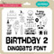 Birthday 2 Dingbats Font - Lori Whitlock's SVG Shop