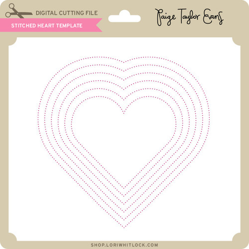 Stitched Heart Template - Lori Whitlock's SVG Shop