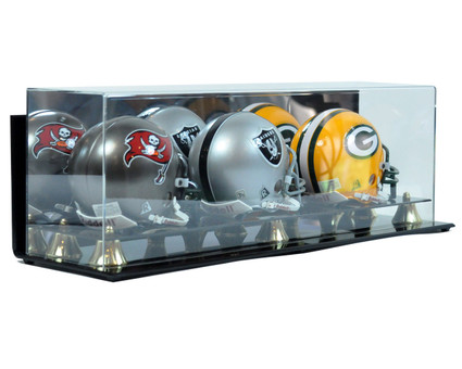 Deluxe Acrylic Triple Mini Helmet Display case - Wall Mountable ...