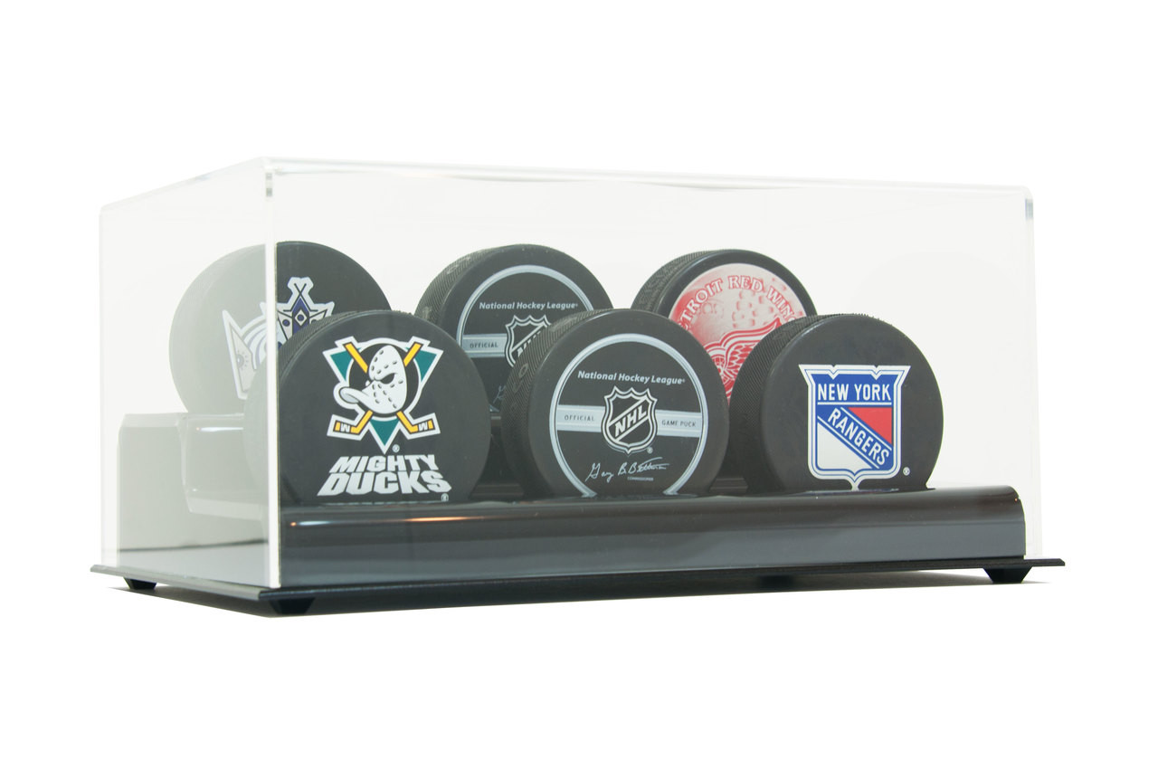 Acrylic Six Hockey Puck Display Case Polynex Inc